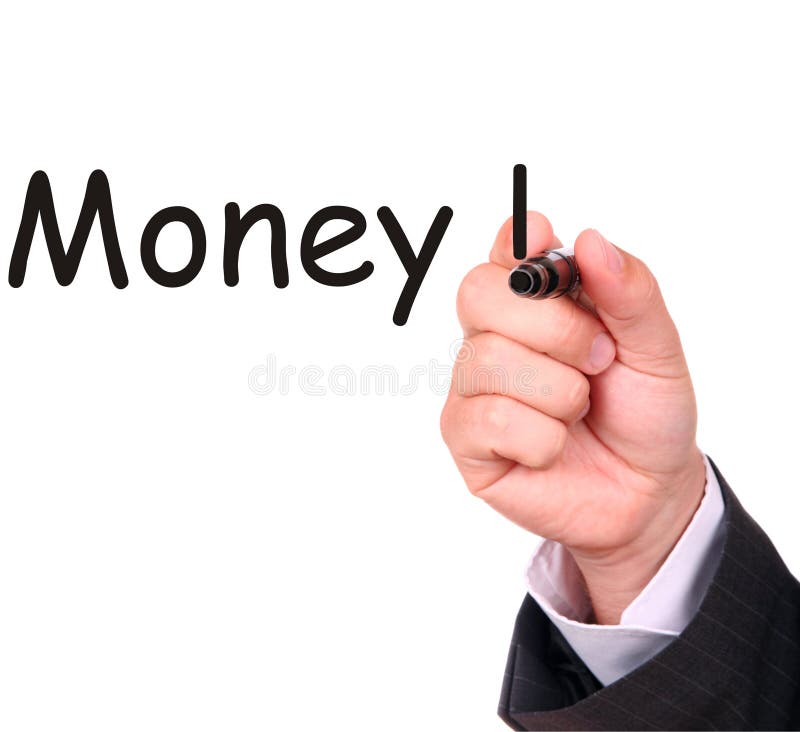 Hand drawing word MONEY stock photo. Image of corporate - 7642872