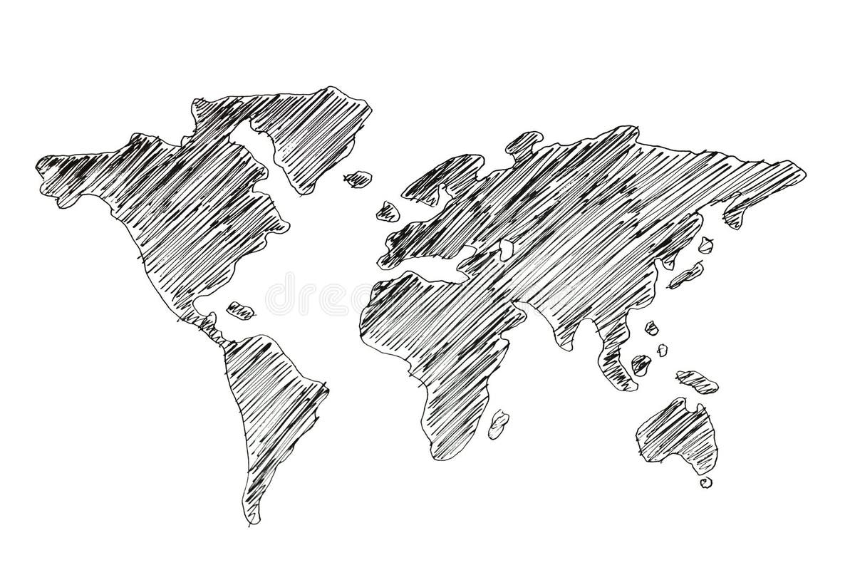 Hand Drawing Map World Stock Illustrations – 7,016 Hand Drawing Map ...