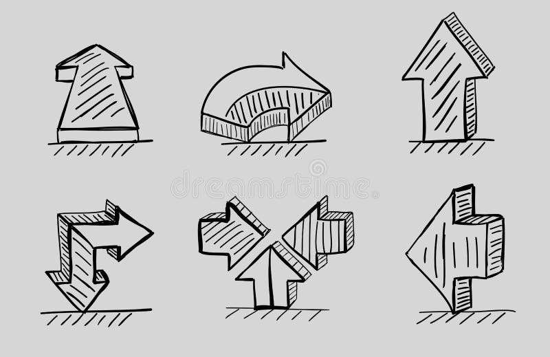 Hand Drawn Arrow Pointing Icon Stock Illustrations – 2,078 Hand Drawn ...