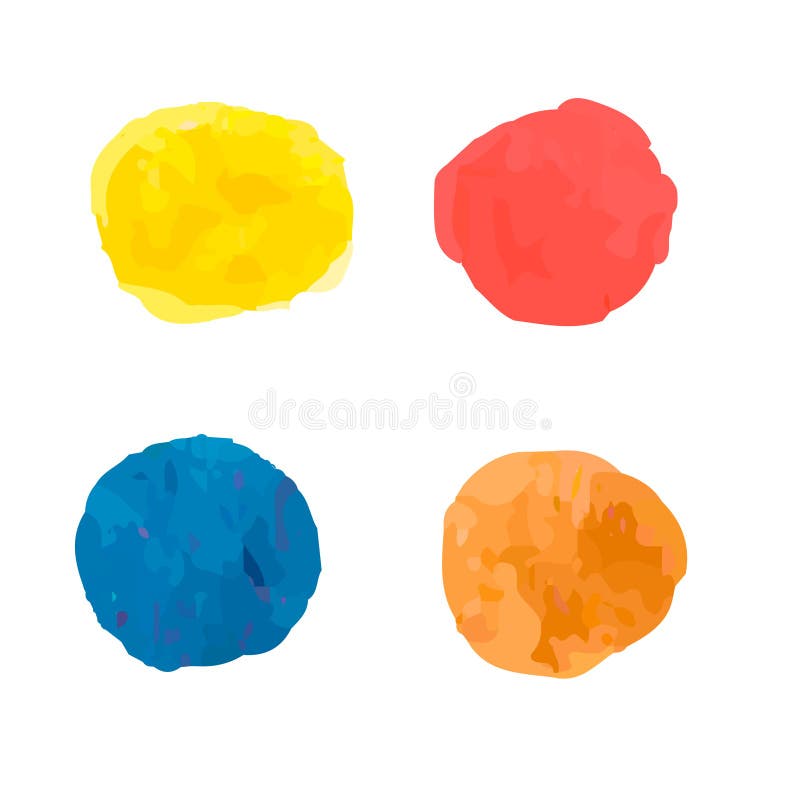 Hand Drawn Abstract Colorful Circle Shapes Stock Vector - Illustration ...