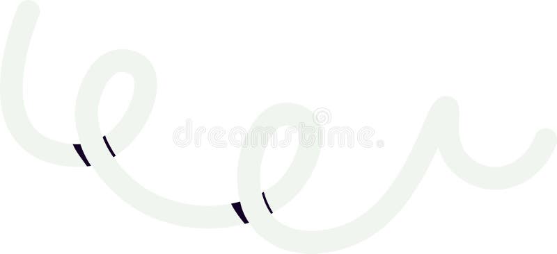 Hand Drawn Abstract Curly Line Stock Vector - Illustration of wave ...