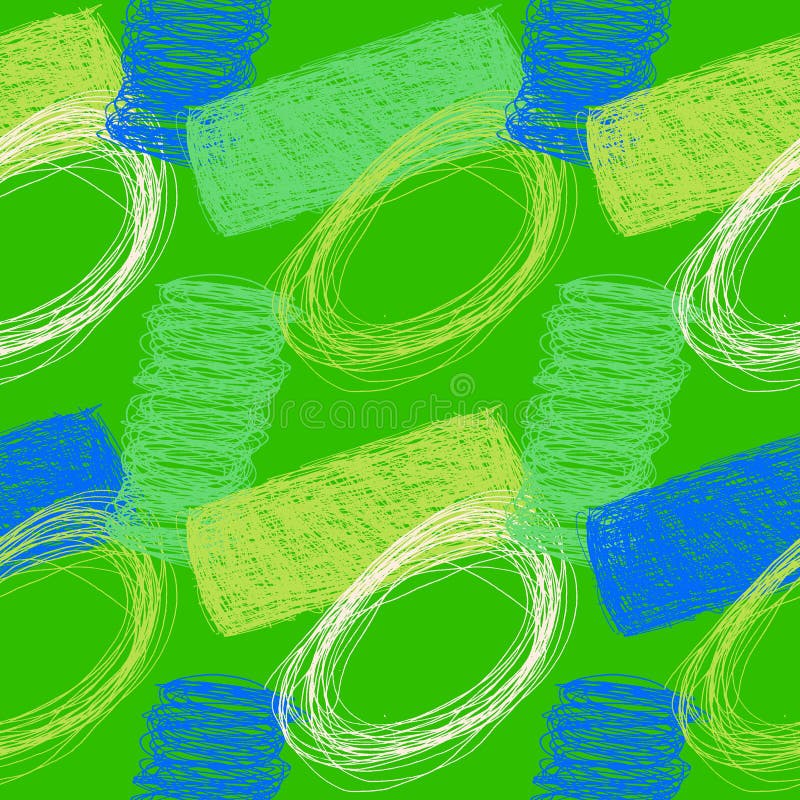 Green Hand-drawn Abstract Scribbled Pattern. Stock Vector ...