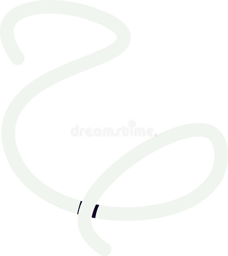 Hand Drawn Abstract Curved Line Stock Vector - Illustration of graphic ...