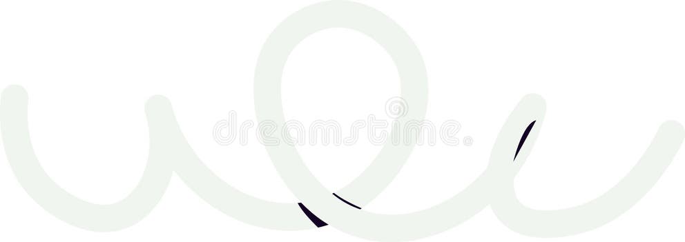 Hand Drawn Abstract Curved Line Stock Vector - Illustration of paint ...