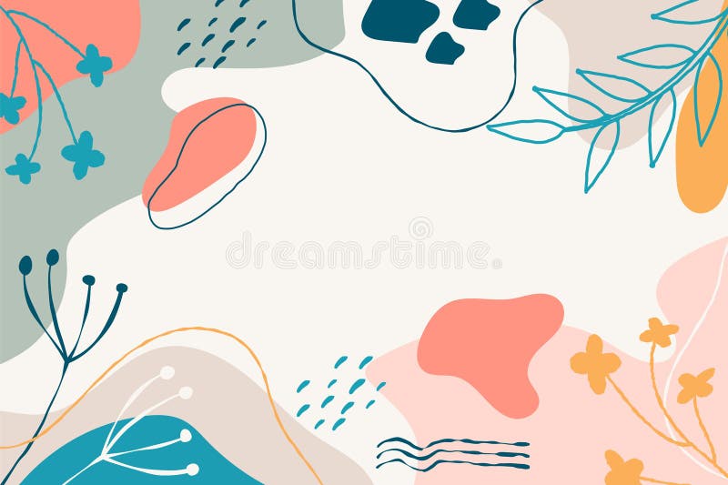 Hand Drawn Abstract Doodle Background in Flat Design Stock Vector ...