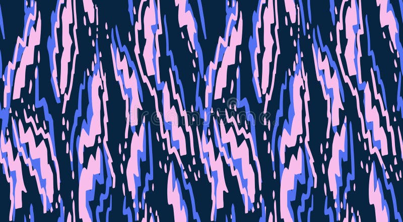 Hand Drawn Abstract Dynamic Organic Shapes Seamless Pattern. Vector ...