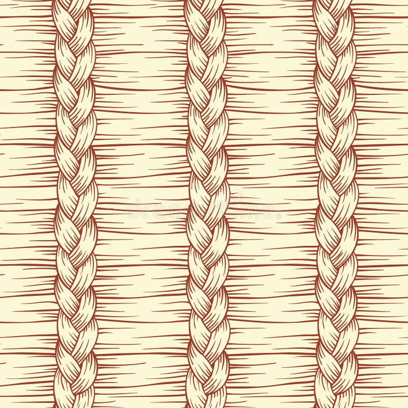Hair Braid Seamless Pattern Stock Vector - Illustration of hair, braid ...