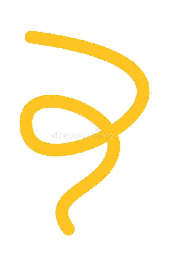 Hand Drawn Abstract Icon Curly Line Decor Element Stock Vector ...