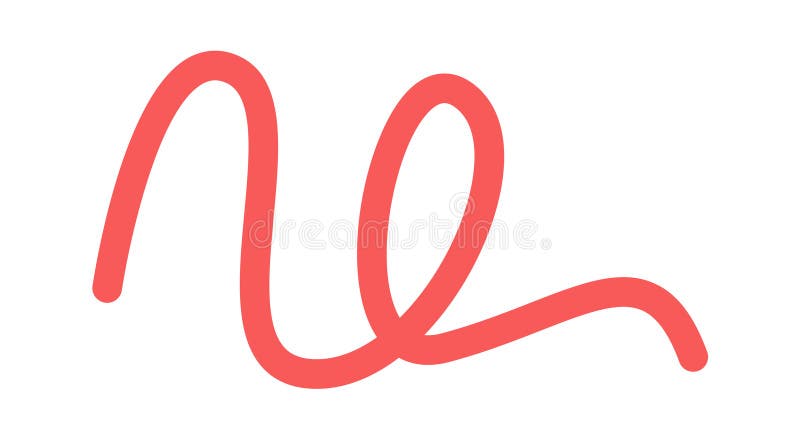 Hand Drawn Abstract Icon Curly Line Decor Element Stock Vector ...