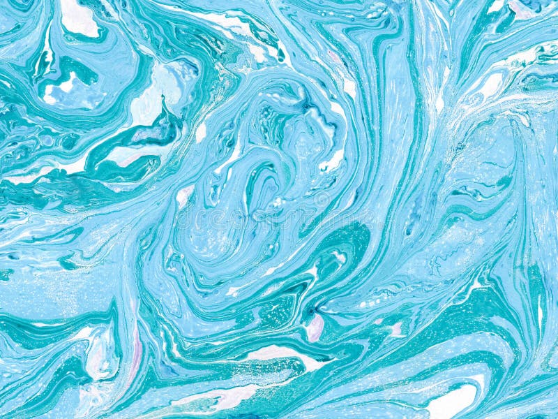 Hand Drawn Abstract Marble Texture. Handmade with Liquid Paint Stock ...