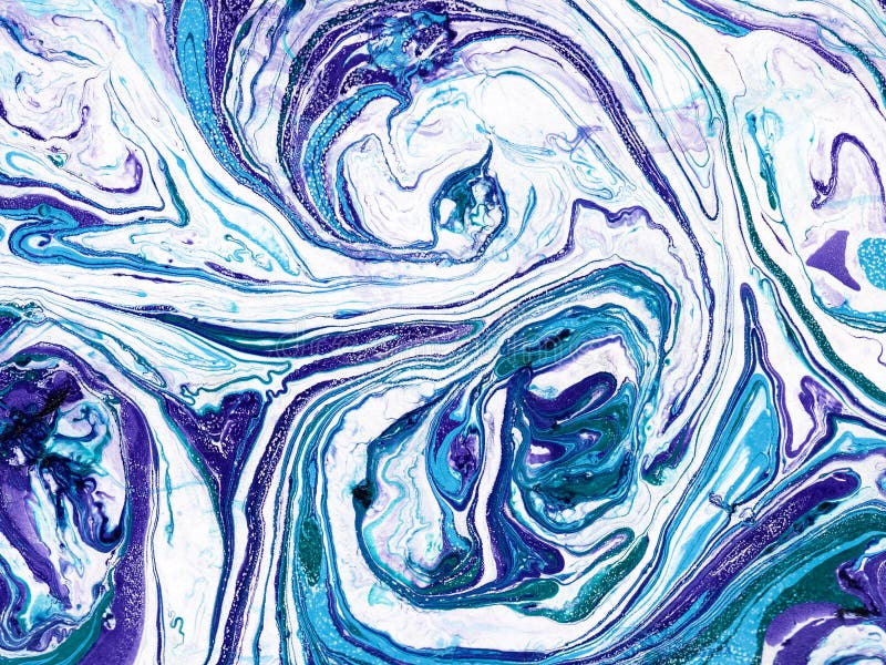 Hand Drawn Abstract Marble Texture. Handmade with Liquid Paint Stock ...