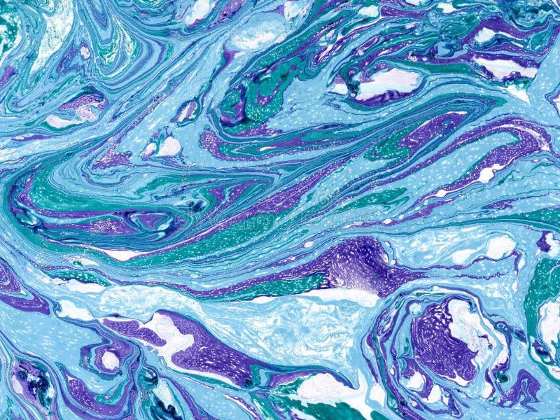 Hand Drawn Abstract Marble Texture. Handmade with Liquid Paint Stock ...