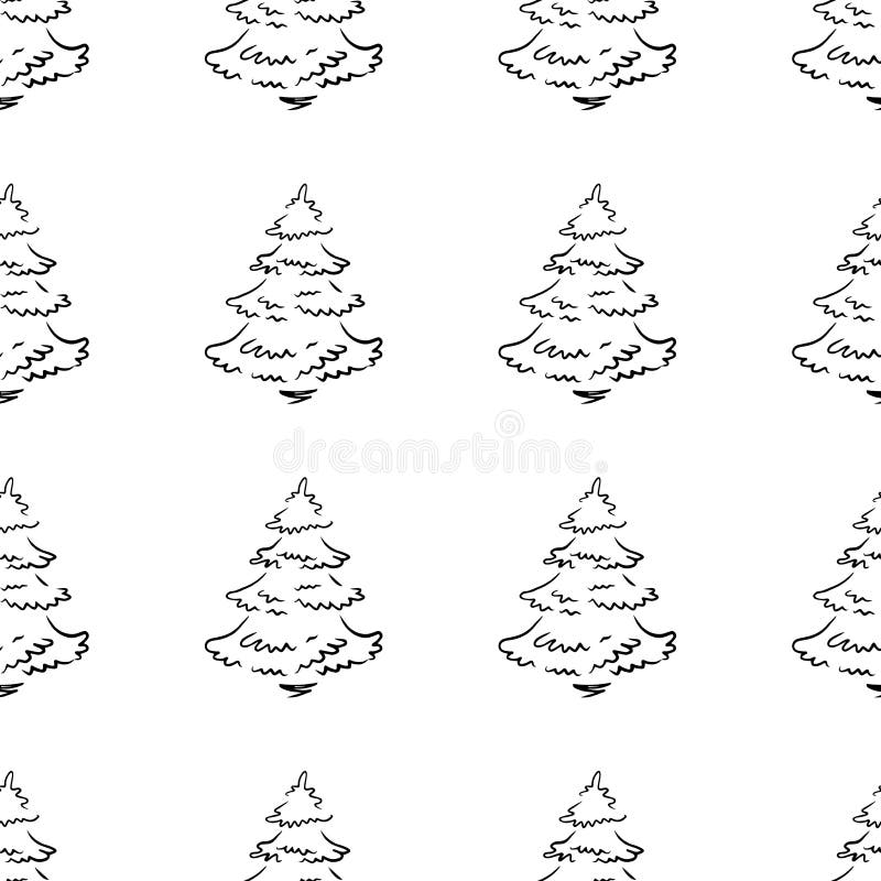 Pine Tree Pattern-10 stock vector. Illustration of print - 169513566