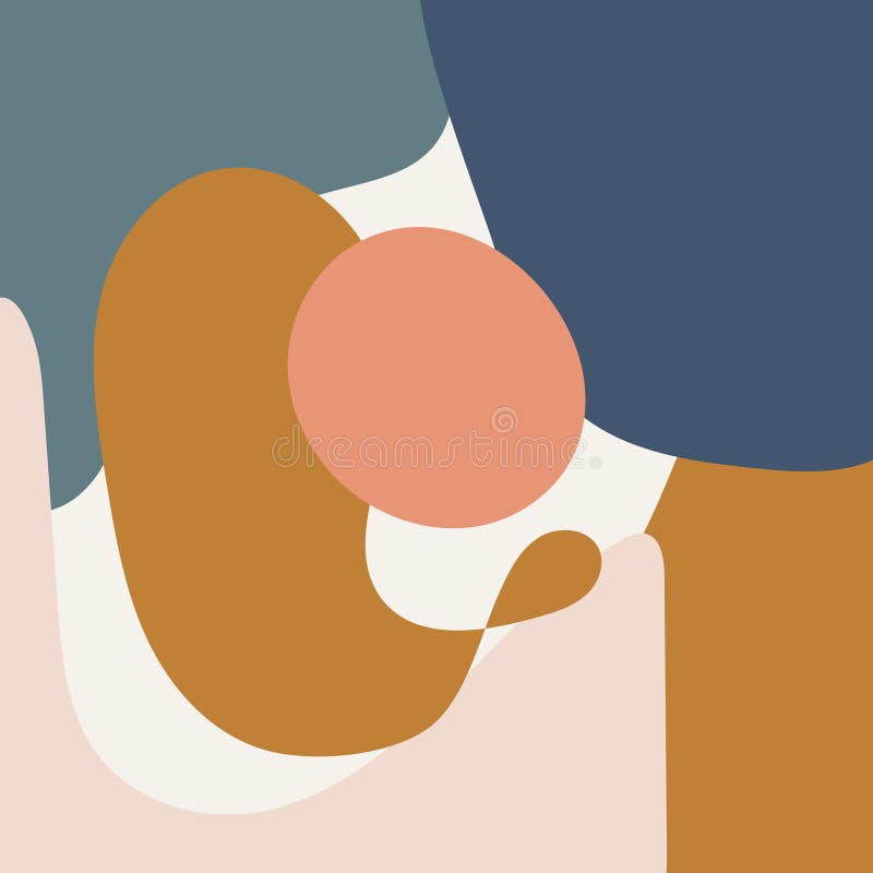 Hand-drawn Abstract Retro Poster Background Flat Design Stock Vector ...