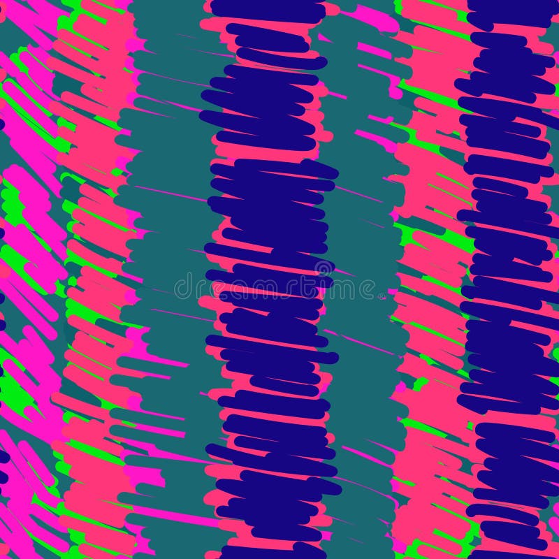 Hand Drawn Abstract Scribble Lines Seamless Pattern. Wavy Brush Stroke ...