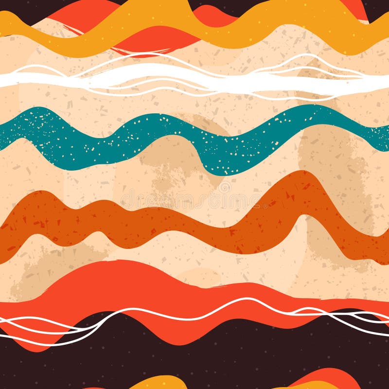 Seamless Patterns. Smooth Lines Stock Vector - Illustration of ...