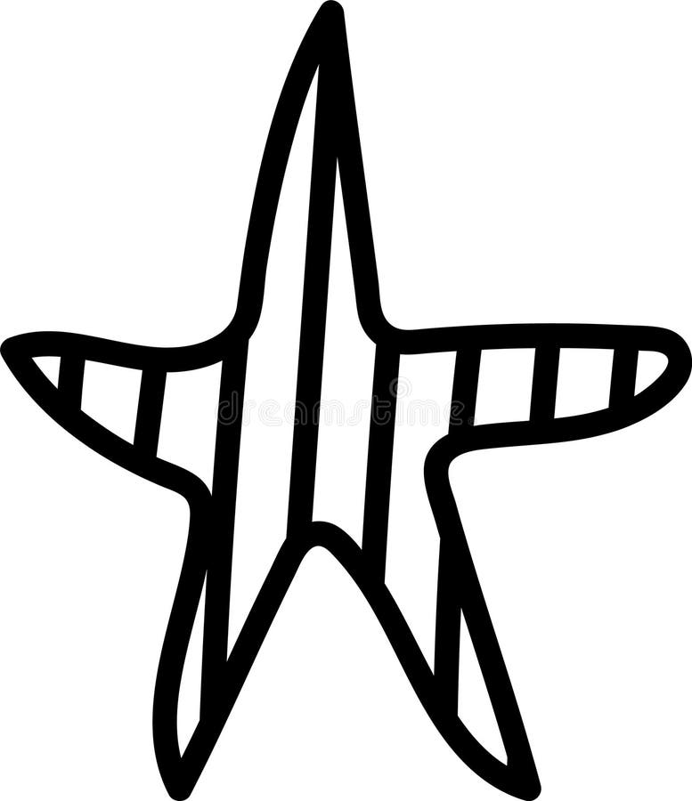 Hand Drawn Abstract Star stock illustration. Illustration of arrow ...