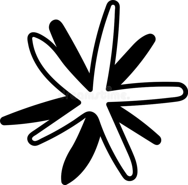 Hand Drawn Abstract Star stock vector. Illustration of icon - 370076021