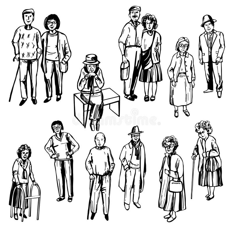 Aged Group Middle People Stock Illustrations – 219 Aged Group Middle ...