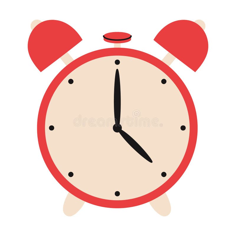 Hand Drawn Alarm Clock. Vector Illustration Stock Vector - Illustration ...