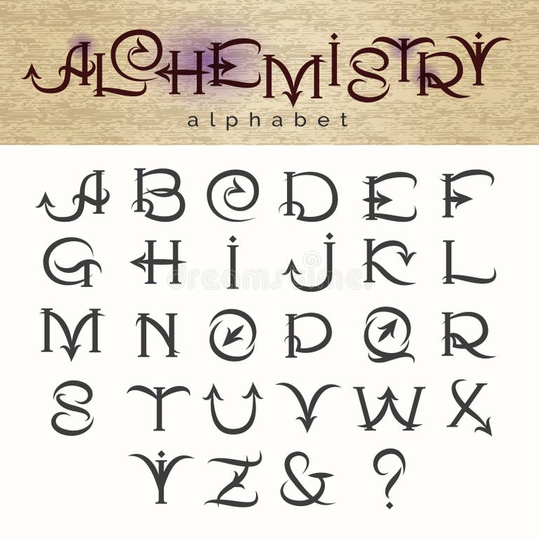 Alchemy Font Stock Illustrations – 1,249 Alchemy Font Stock ...