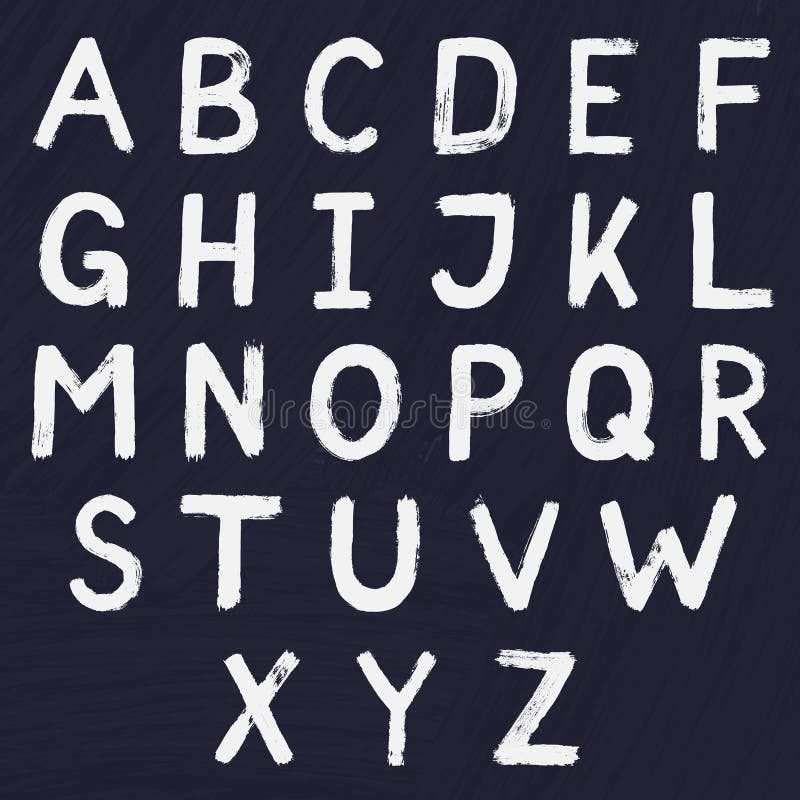 Hand drawn alphabet design stock vector. Illustration of english - 35214327