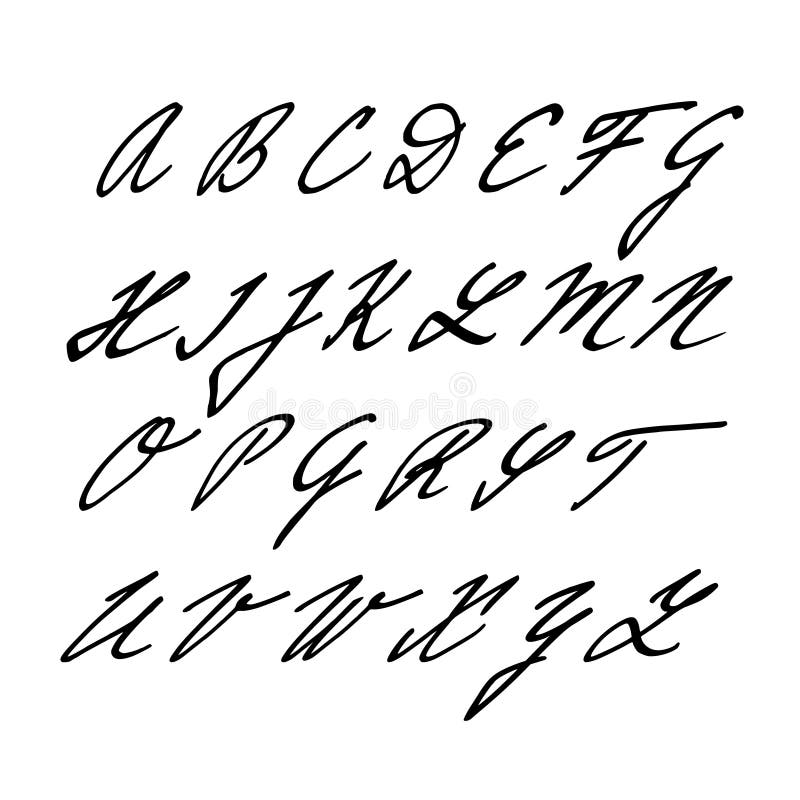 Hand Drawn Alphabet, Font, Isolated Upper Case Letters, Initials Stock ... Hand Drawn Alphabet, Font, Isolated Upper Case Letters, Initials Stock ...