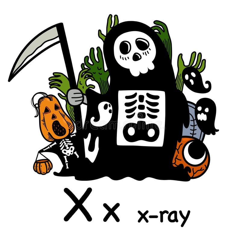 Hand Drawn.Alphabet Letter X Stock Vector - Illustration of english ...