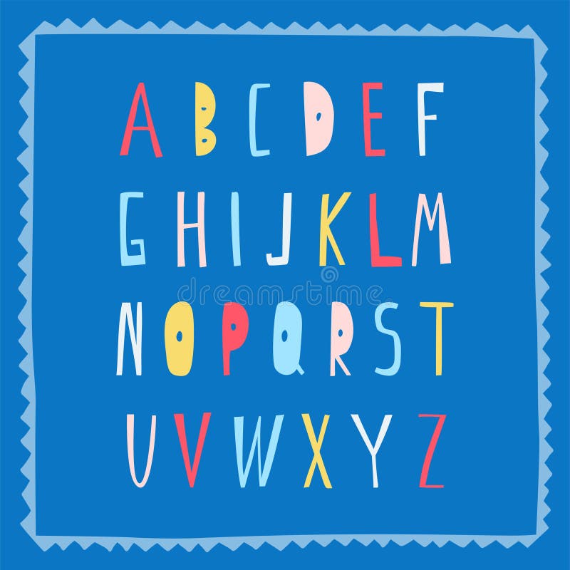 Rustic unique alphabet stock vector. Illustration of doodle - 117251927