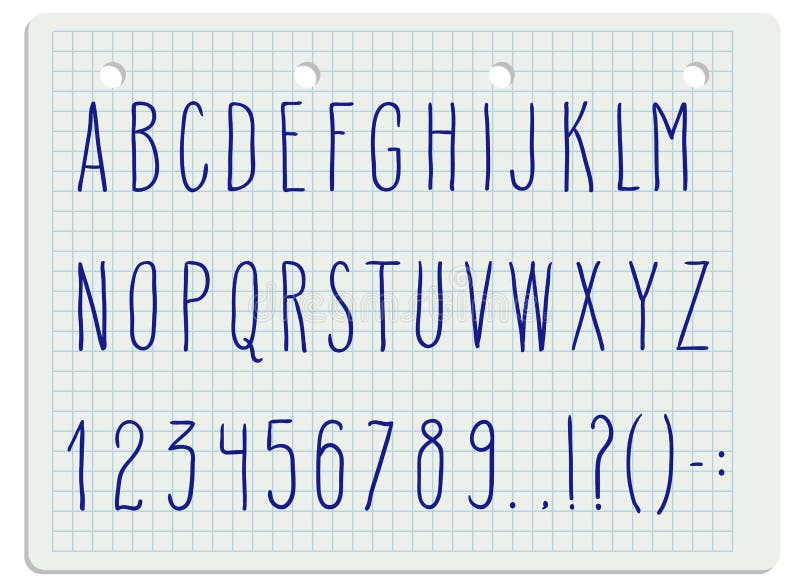 Sketch Alphabet Font Notebook Stock Illustrations – 327 Sketch Alphabet ...