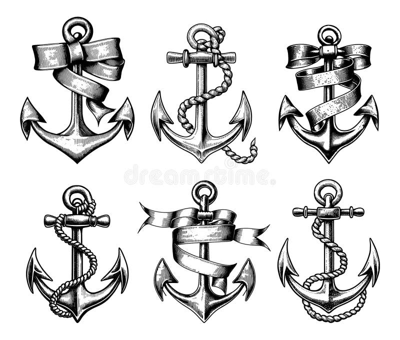 Hand Drawn Anchor Chain Stock Illustrations – 336 Hand Drawn Anchor ...