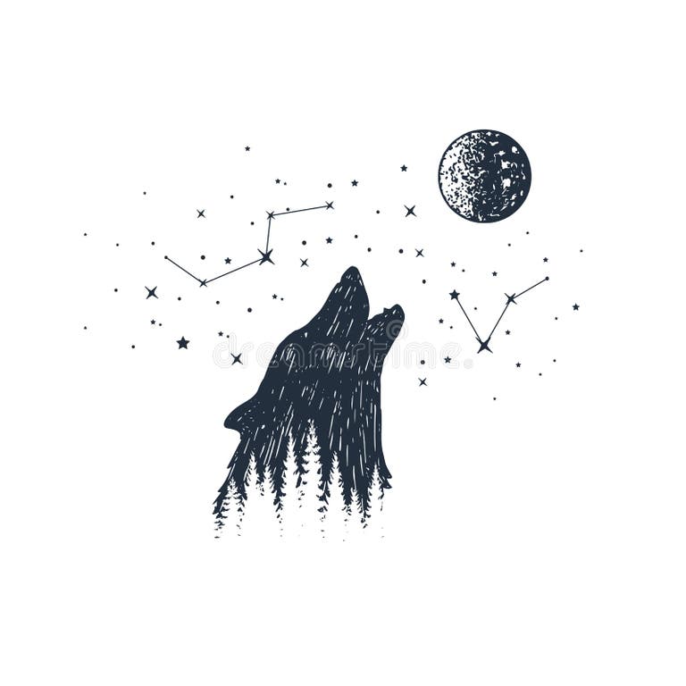 Wolf Constellation Stock Illustrations – 428 Wolf Constellation Stock ...