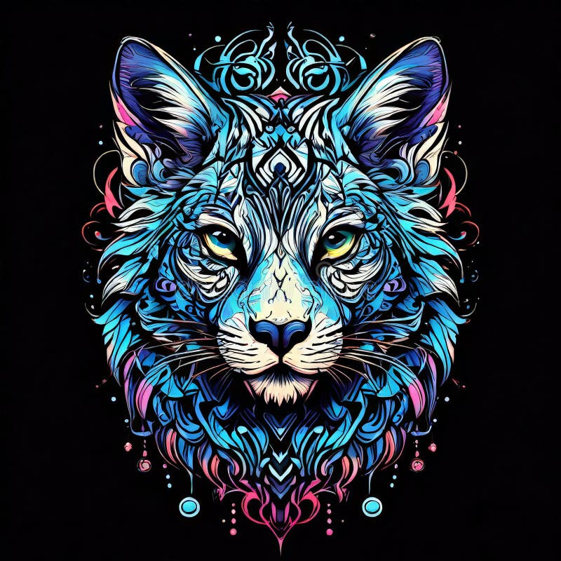 A Hand Drawn Animal Mandala Illustration Stock Illustration ...