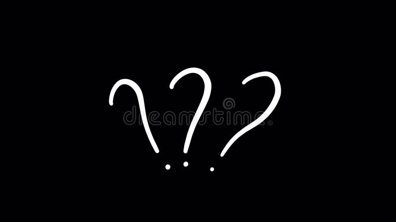Hand Drawn Animated Doodle of Question Mark. Video Clip with Alpha ...