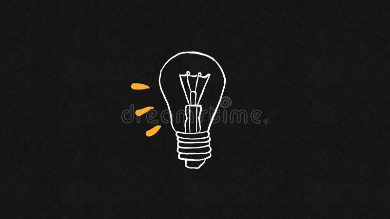 Hand Drawn Animated Light Bulb Invention or Idea Concept Stock Video ...
