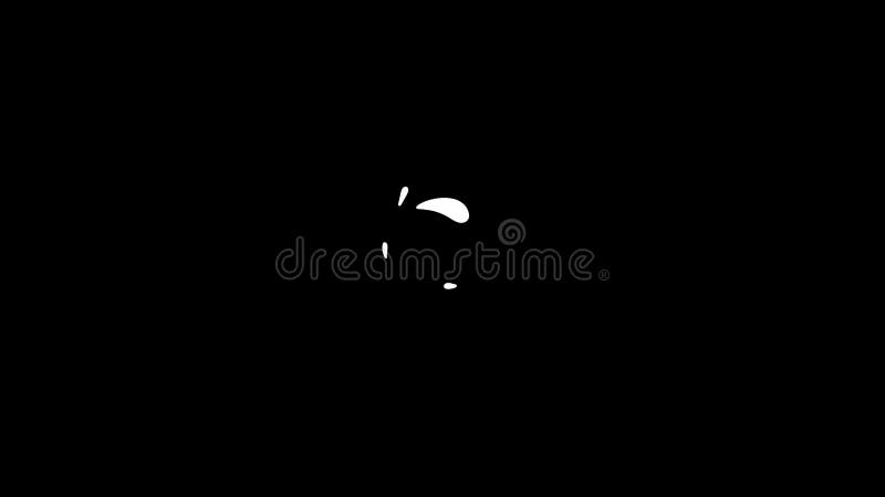 Hand Drawn Animated Moving in a Circle Drops. Video Clip with Alpha ...
