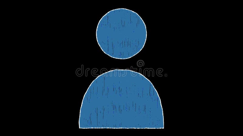 Hand Drawn Animated Profil Icon in Green Screen Stock Footage - Video ...