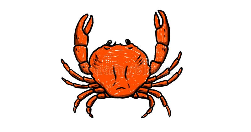 Hand Drawn Animation of Crab Stock Footage - Video of sketch, doodle ...
