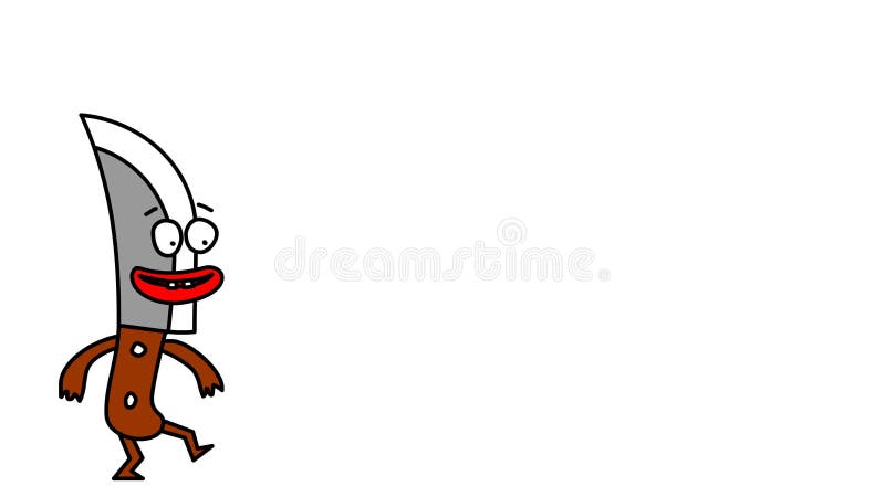 Hand Drawn Animation of Dancing Knife Stock Video - Video of pizza ...