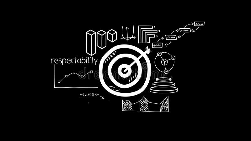 Hand-drawn Animation - Target and Advertisement. Contains Alpha Channel ...