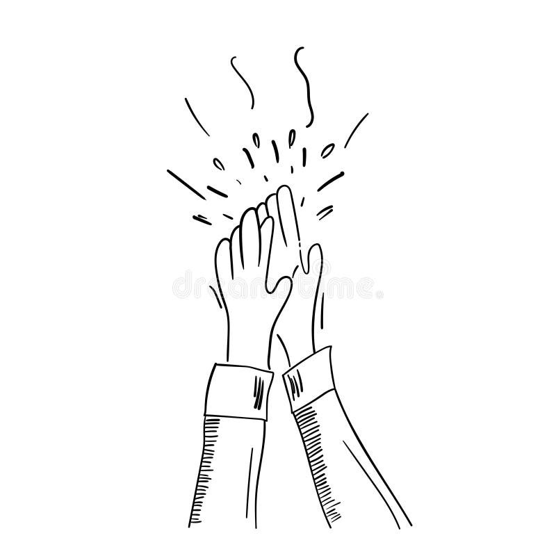 Clapping Hand Doodle Stock Illustrations – 482 Clapping Hand Doodle ...