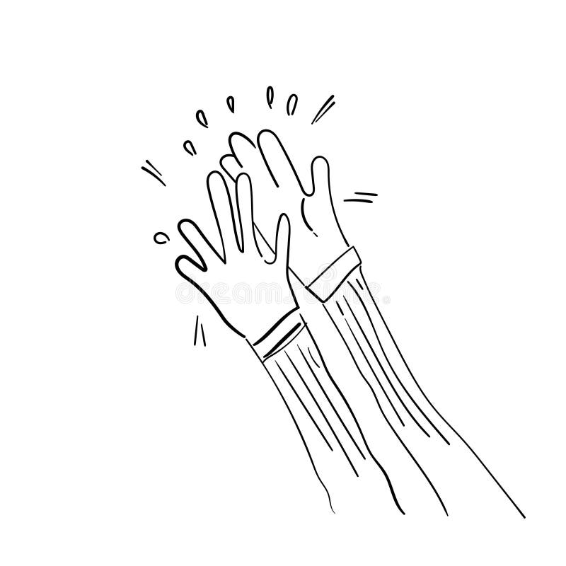 Clapping Hand Doodle Stock Illustrations – 482 Clapping Hand Doodle ...