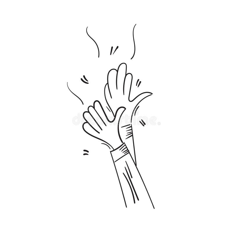 Clapping Hand Doodle Stock Illustrations – 482 Clapping Hand Doodle ...