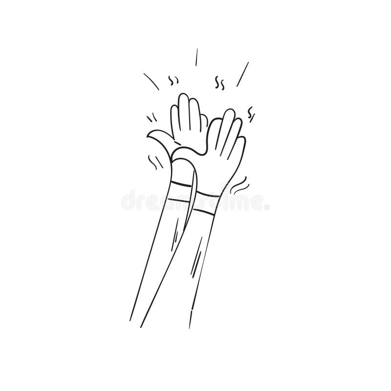 Clapping Hand Doodle Stock Illustrations – 482 Clapping Hand Doodle ...