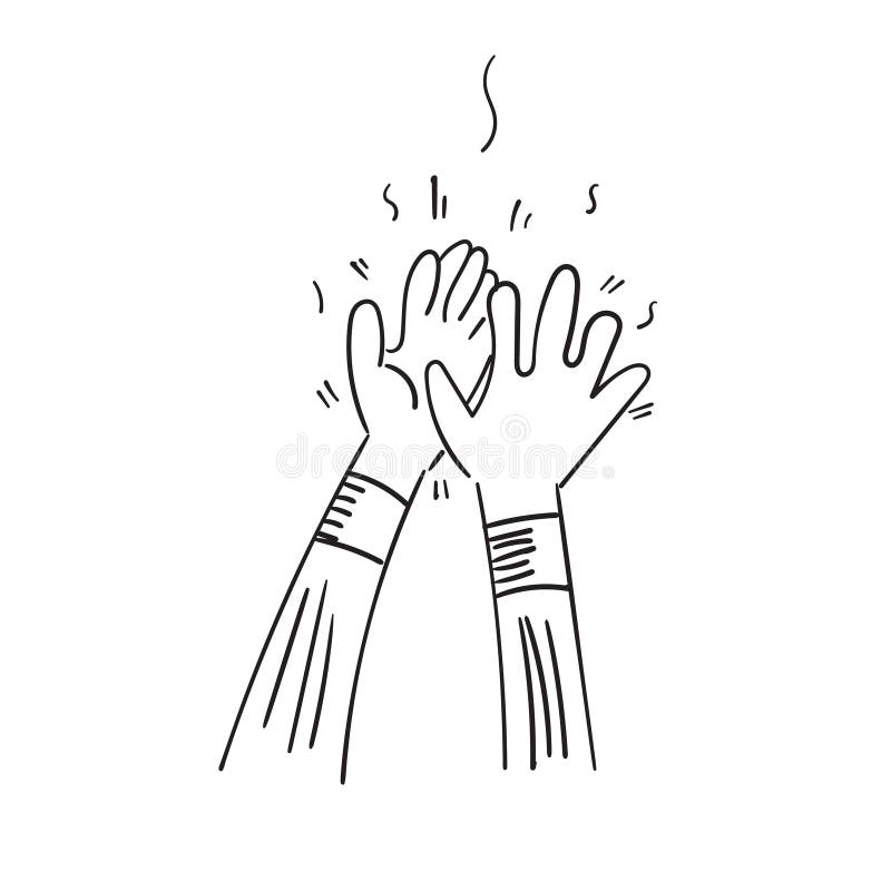Clapping Hand Doodle Stock Illustrations – 482 Clapping Hand Doodle ...