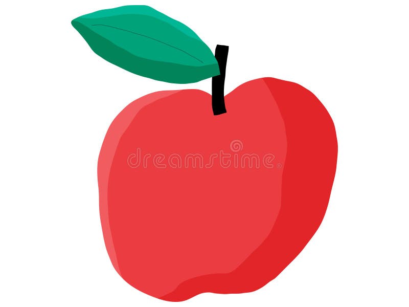 Hand Drawn Apple Abstract Vector Illustration. Hand-drawn Vector ...