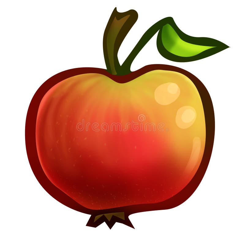 Hand drawn apple stock illustration. Illustration of apple - 36780804