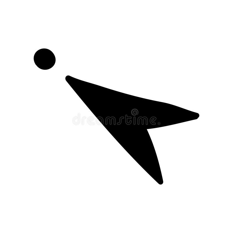 Doodle Click Icon. Hand Drawn Mouse Cursor or Arrow. Computer Pointer ...