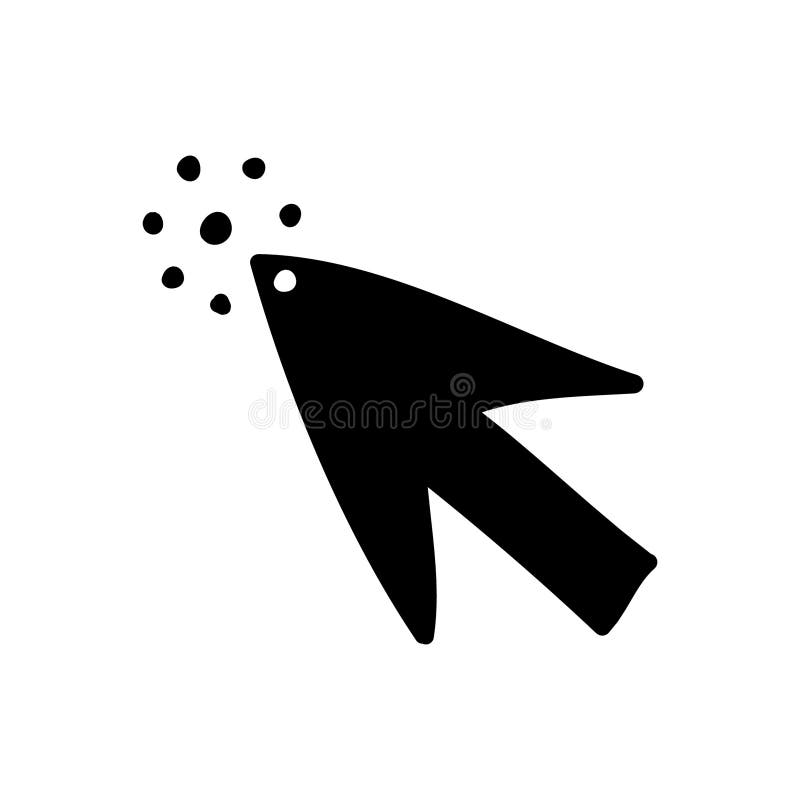 Doodle Click Icon. Hand Drawn Mouse Cursor or Arrow. Computer Pointer ...