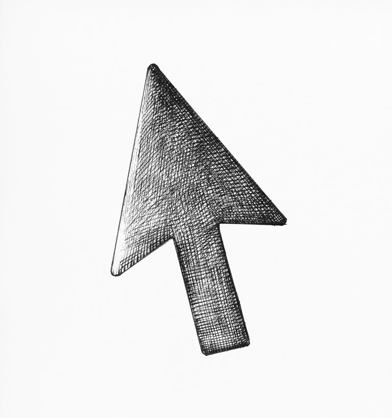 Hand Drawn Arrow Cursor Illustration Stock Image - Image of arrow ...